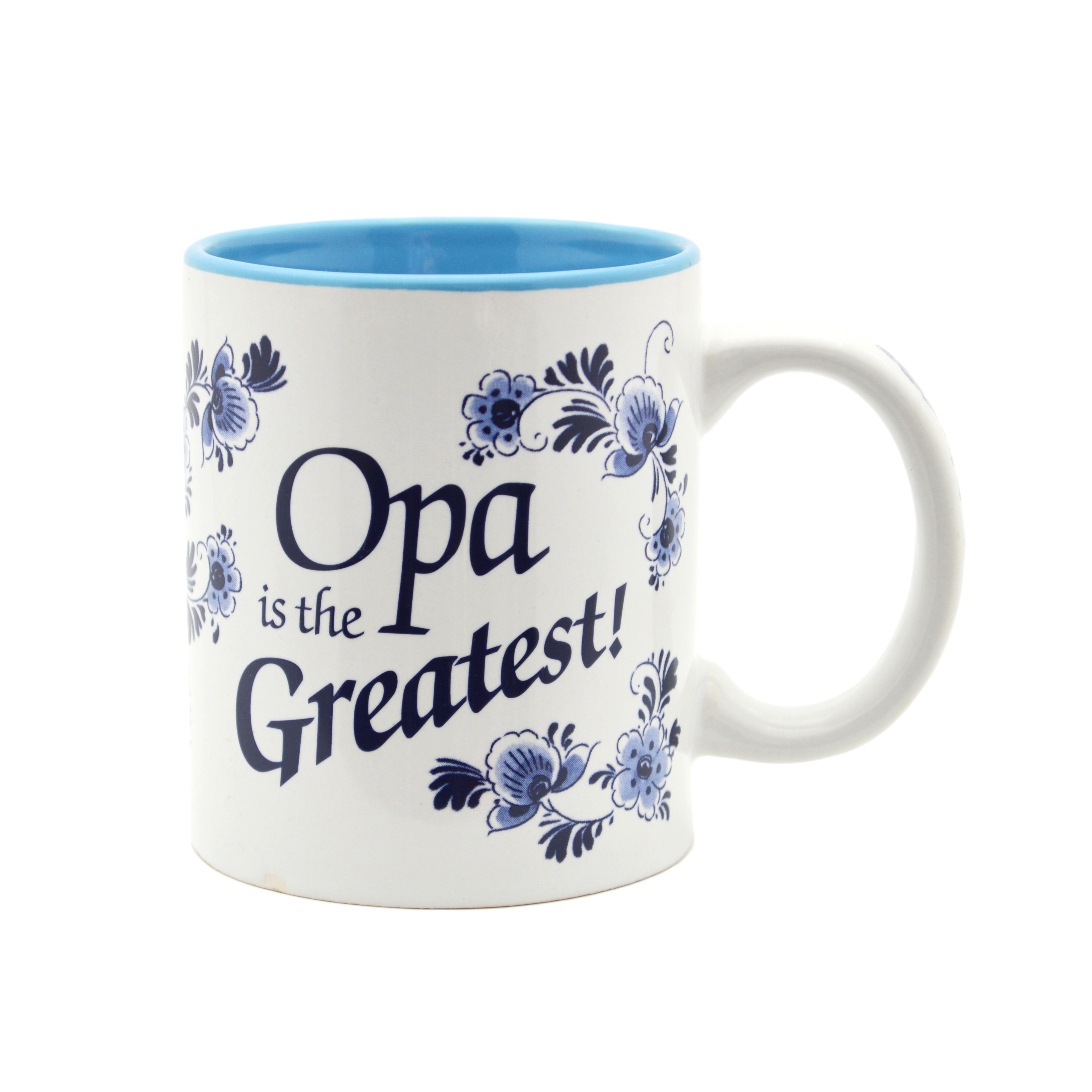 "Opa is the Greatest" Gifts / Blue Ceramic Coffee Mug