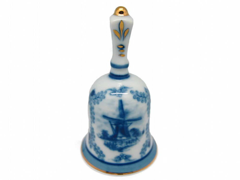 Vintage Victorian Antique Bell Jewelry Box Delft Blue